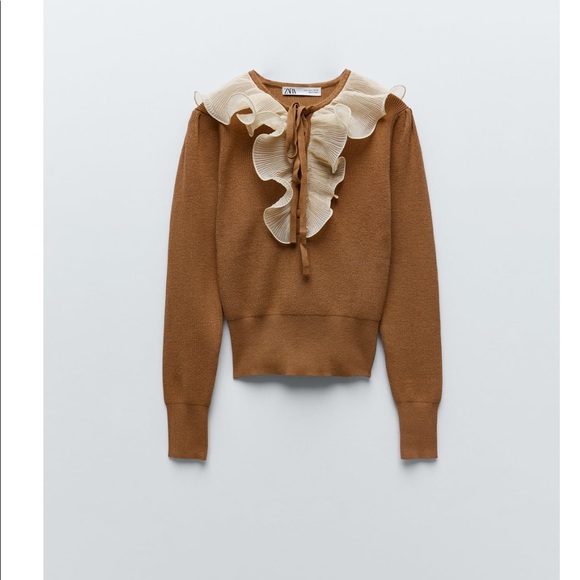 Zara | Sweaters | Zara Nwt Ruffled Sweater | Poshmark